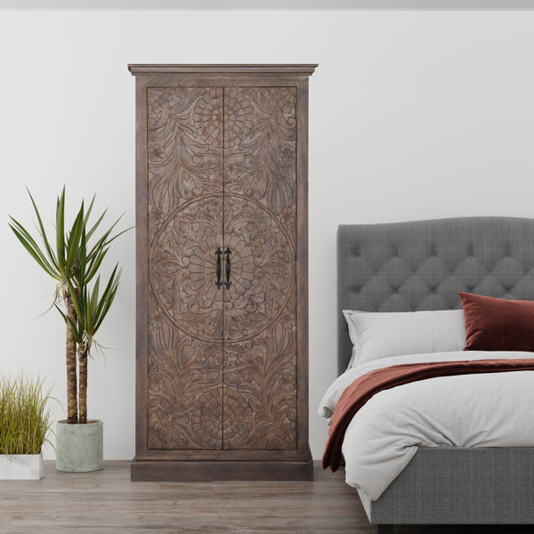 Bungalow Rose Wycomb Solid Wood Armoire & Reviews | Wayfair